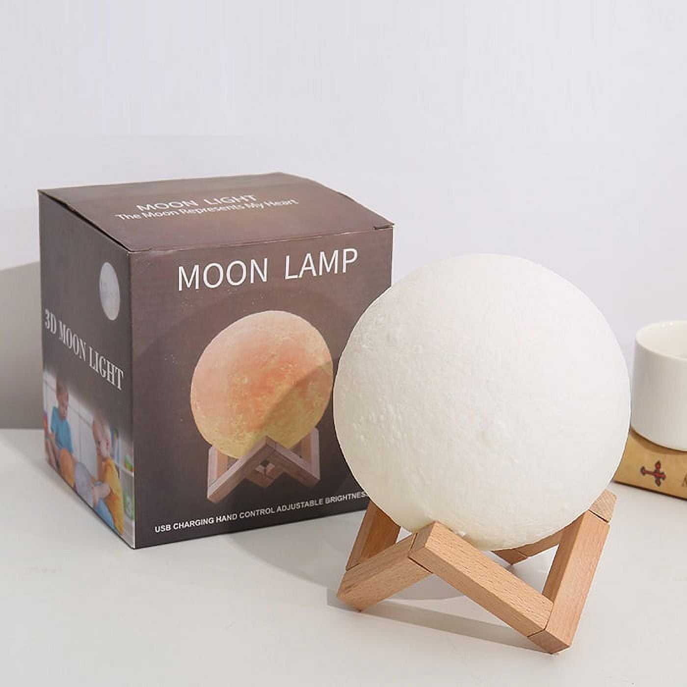 Moon Lamp Galaxy Lamp, 5.9 inch 16 Colors LED 3D Moon Light Lava Lamp, Remote & Touch Control ...