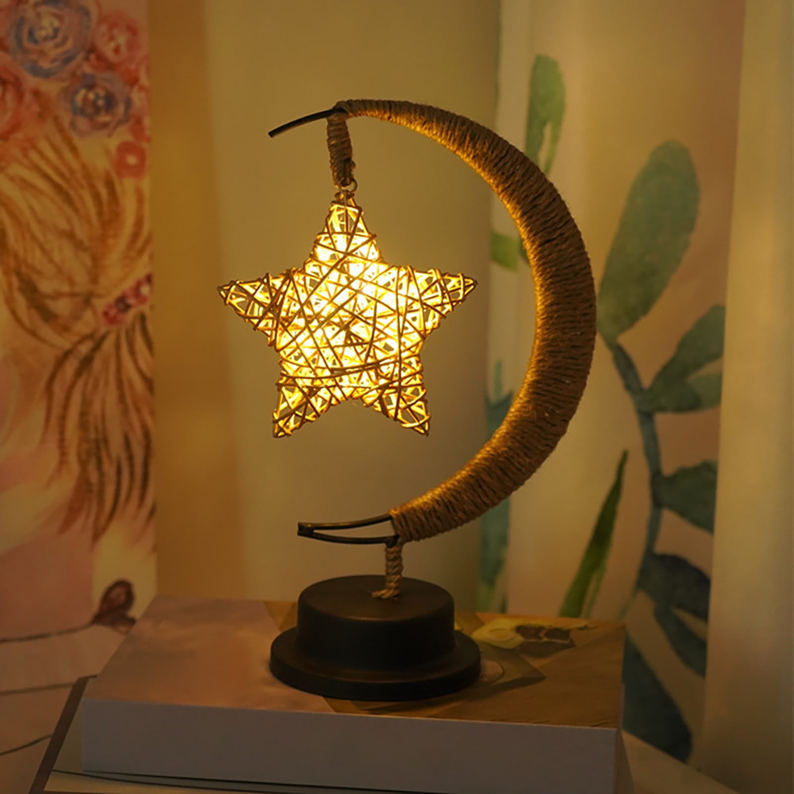 Moon Lamp,Hanging LED Moon Lamp Night Light with Stand,Moon Light ...