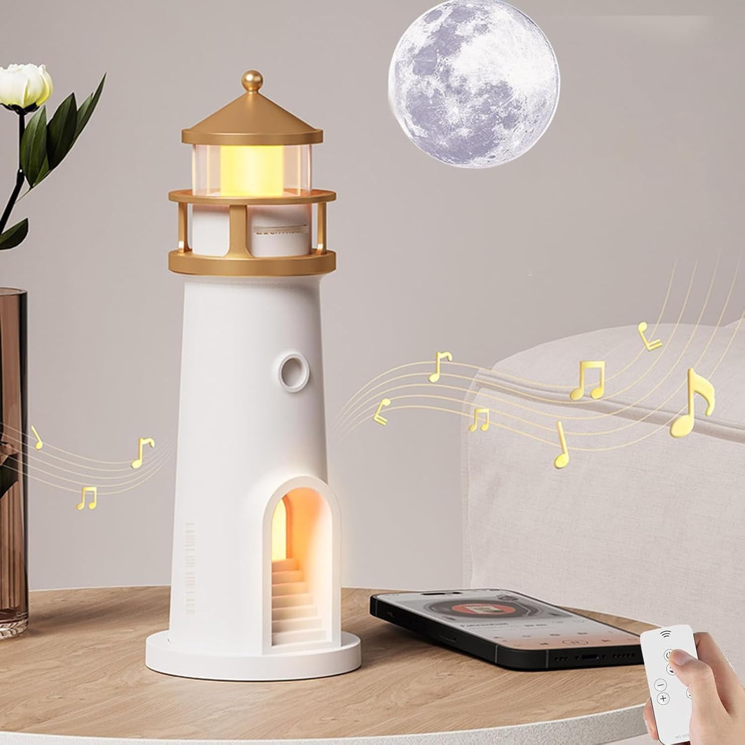 Moon Lamp Projector Night Light, Moon Light Projector Remote Control ...
