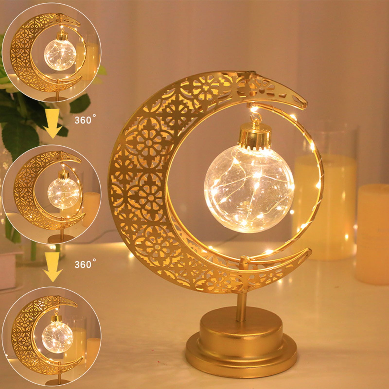 Moon Lamp, Ramadan Decorations Eid Mubarak Decorations Ramadan Lights ...