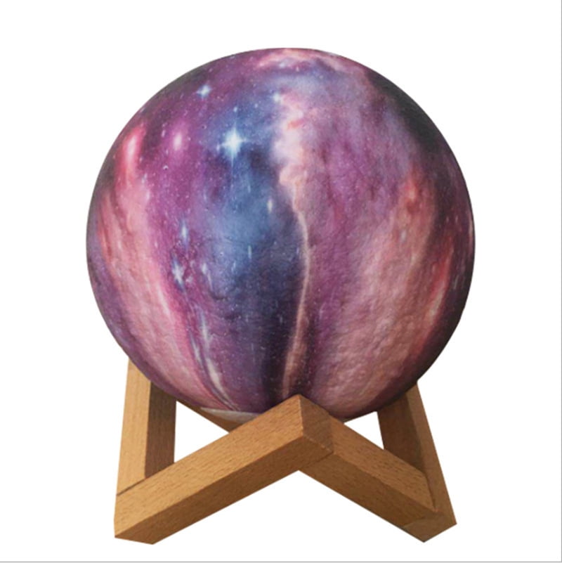 Moon Lamp Starry Sky Light Bedroom Night Light Touches To Change Color ...