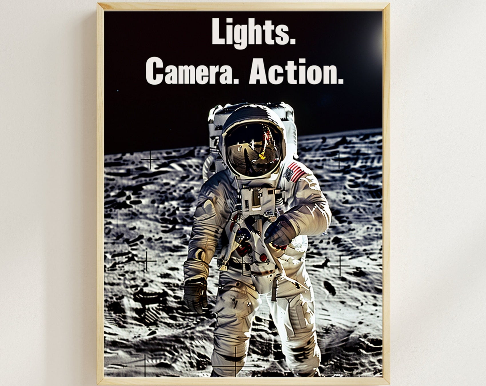 Moon Landing Poster Moon Landing Hoax Stanley Kubrik Fake Lunar Landing ...