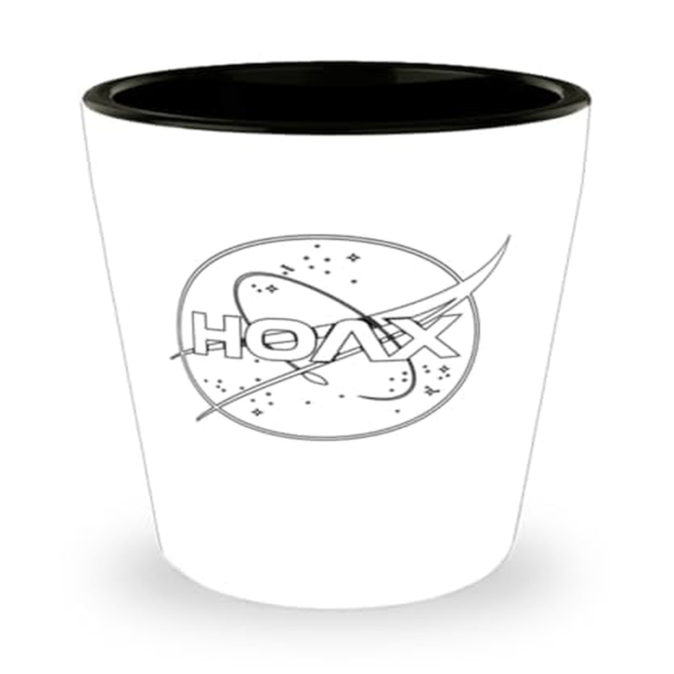 Alien Conspiracy Moon Landing Shot Glass, Space Hoax Themed Mini ...