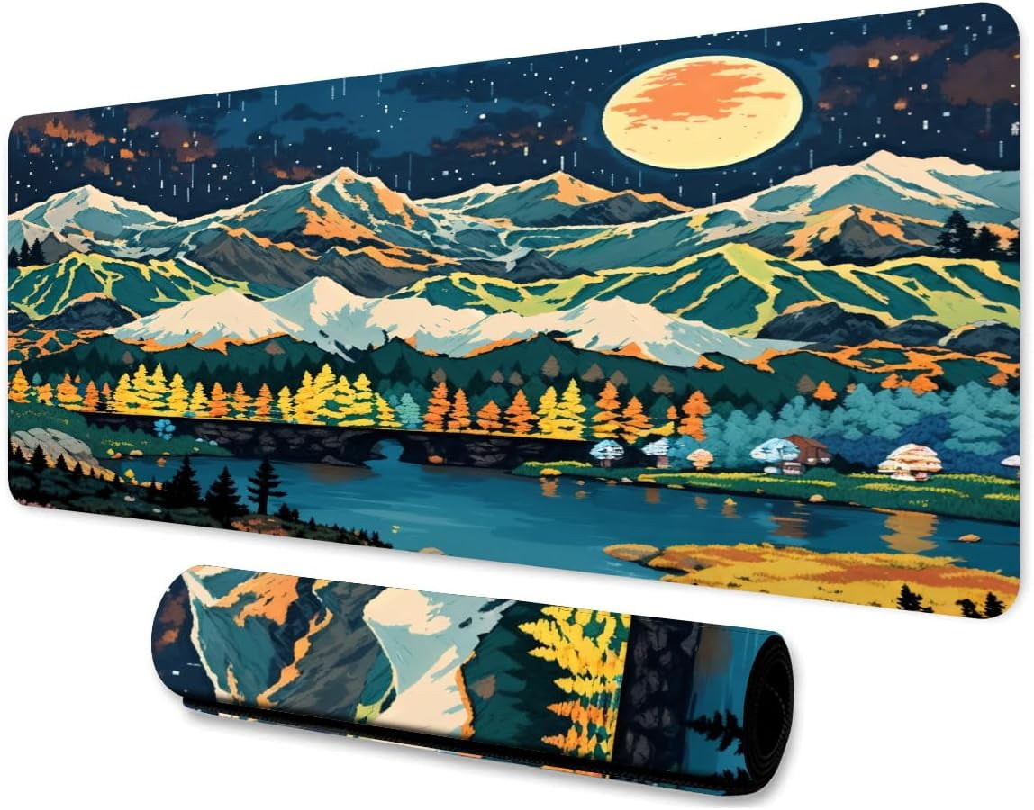 Moon Large Mouse Pad 31.5x11.8 Inches Magic Universe Starry Sky ...