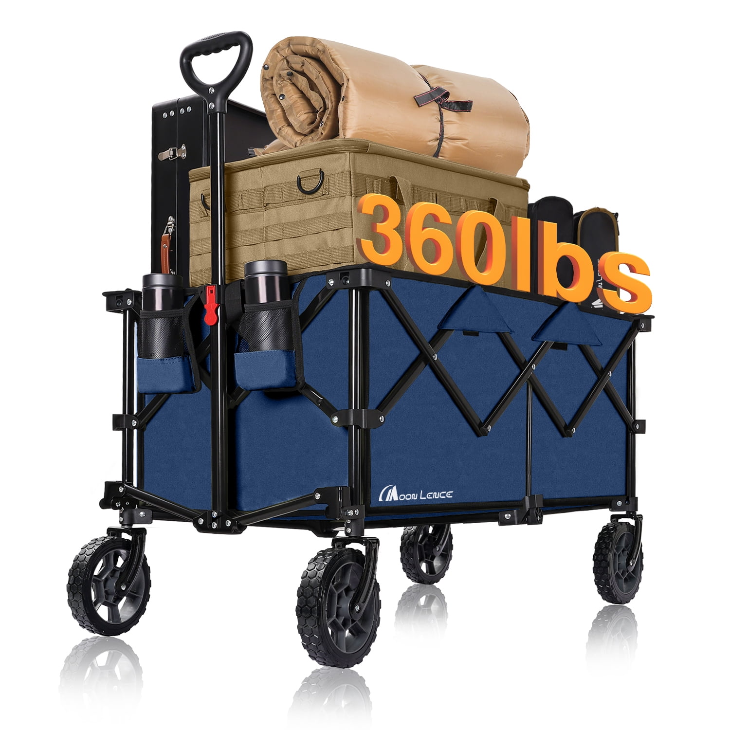 Moon Lence Big Capacity Garden Portable Hand Cart with All-Terrain ...