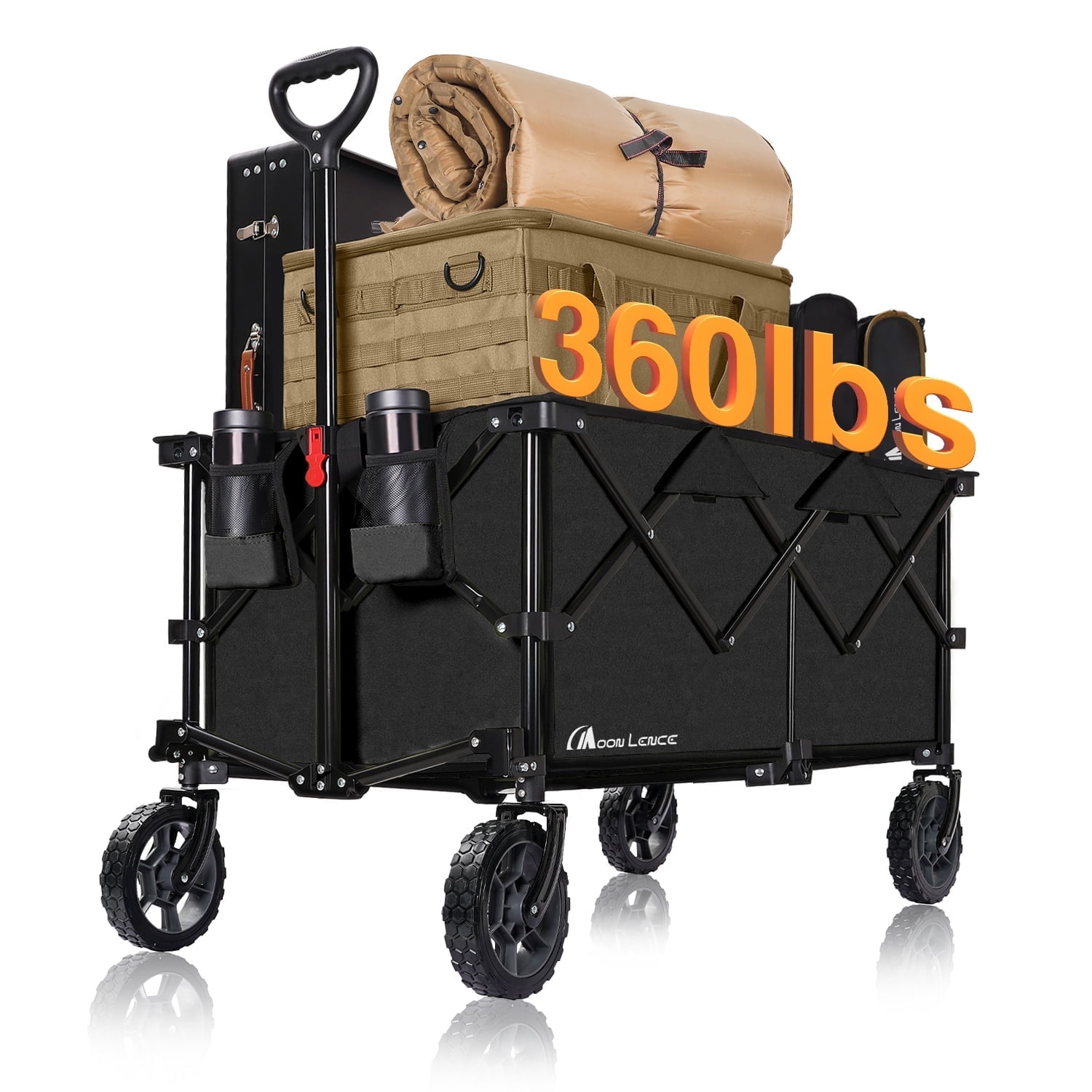 Moon Lence Big Capacity Garden Portable Hand Cart with All-Terrain ...