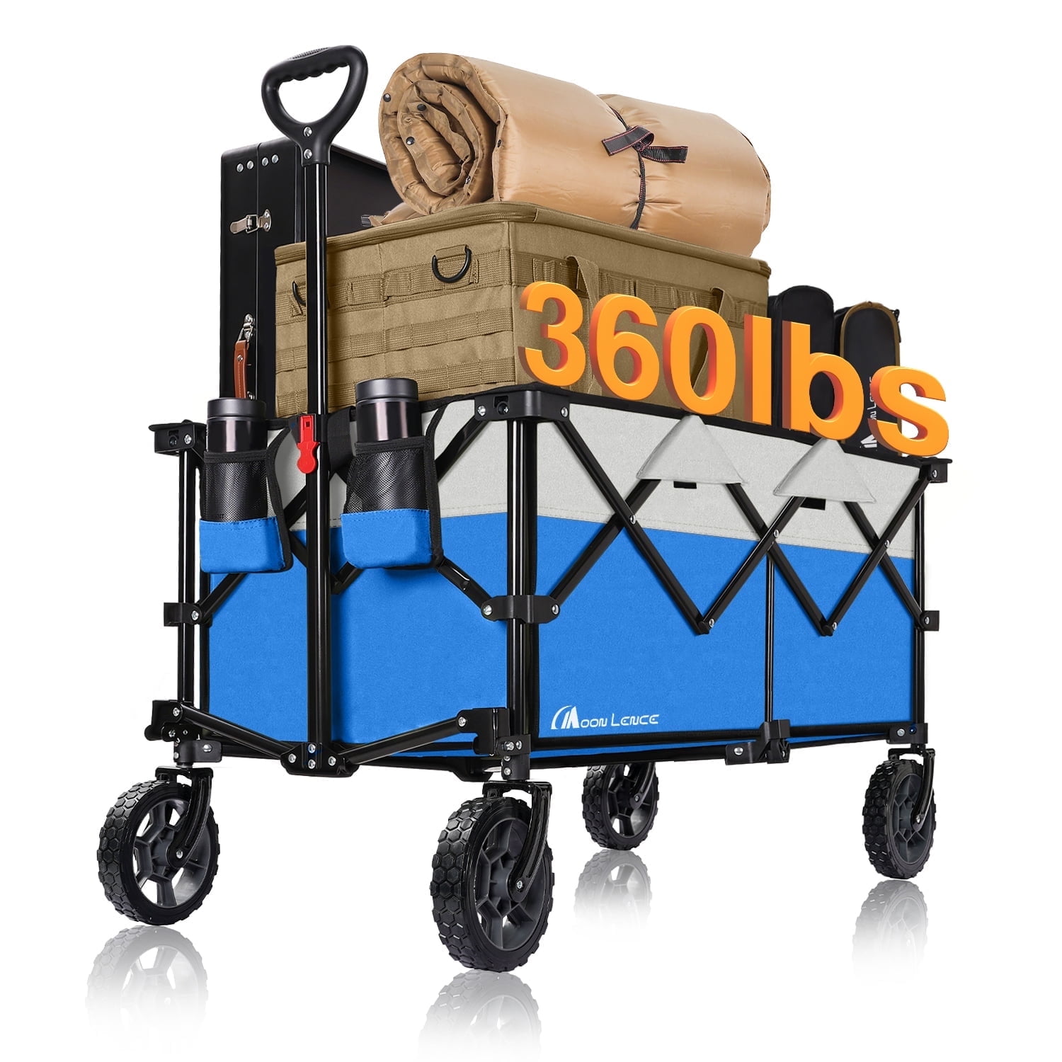 Moon Lence Big Capacity Garden Portable Hand Cart with All-Terrain ...