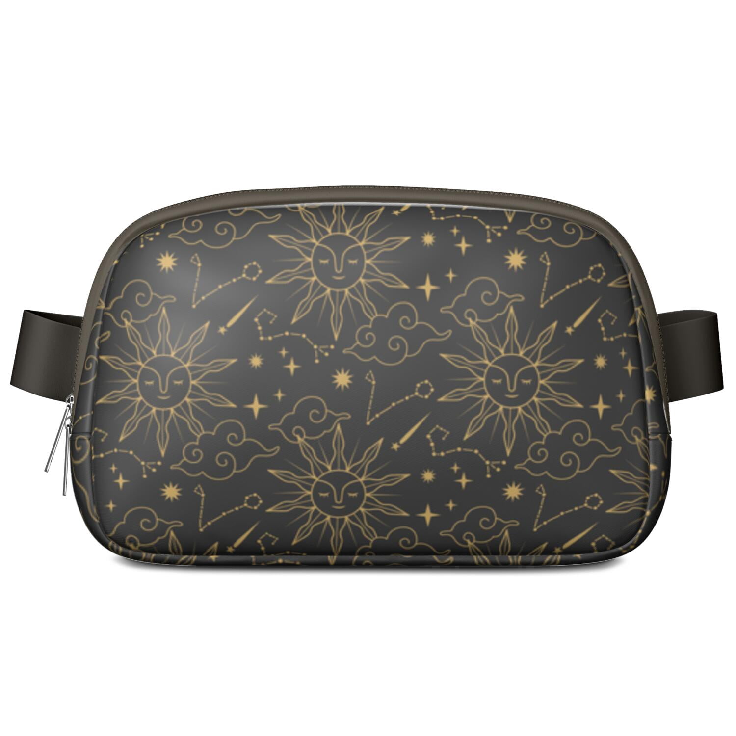 Moon Magic Gothic Fanny Pack – Celestial Sun Waist Bag with Starry Sky ...