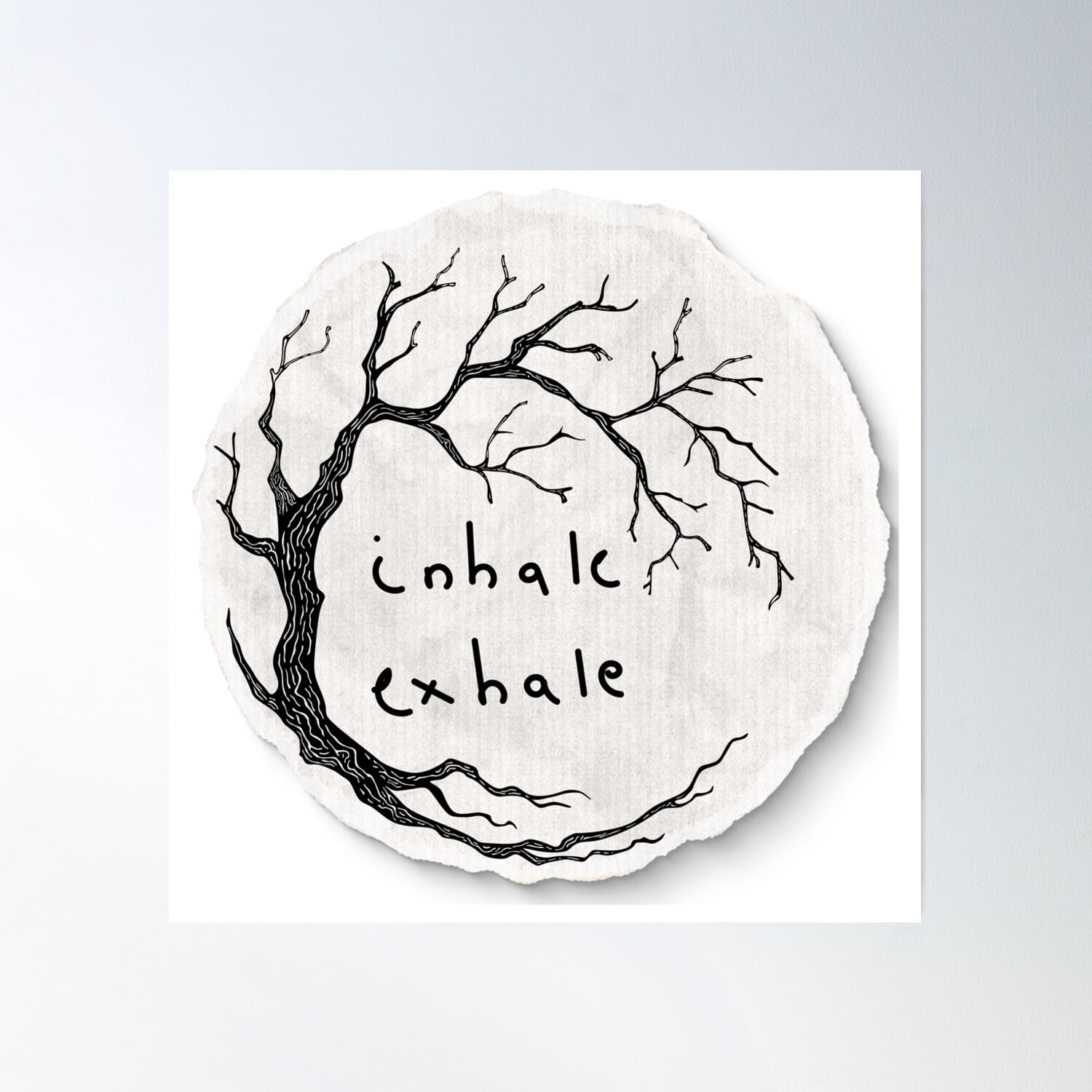 Moon Magic- Inhale, Exhale Poster Wall Art, Modern Wall Decor, 30x30 ...