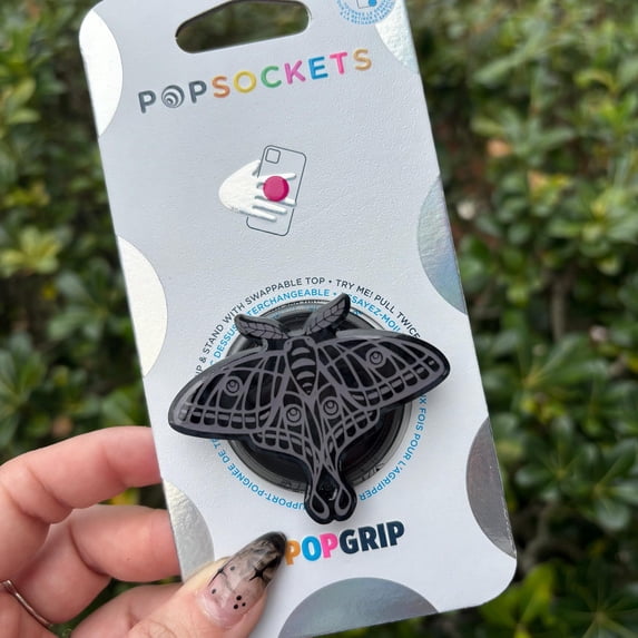 Moon Moth PopGrip | Magnetic Phone Grip, Goth Kawaii Accessory ...