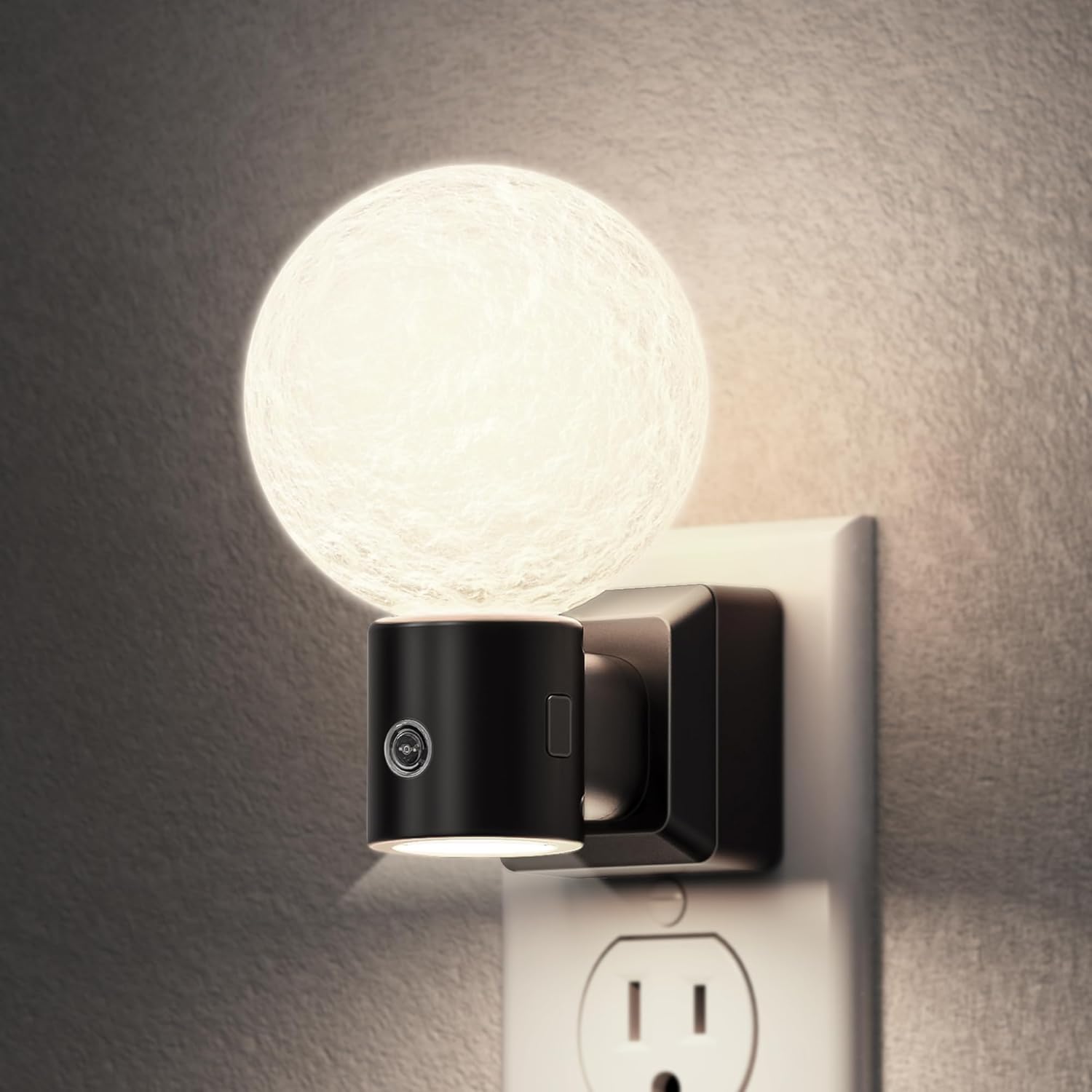 Moon Night Light, Night Lights Plug into Wall, Dusk-to- Sensor, Design ...