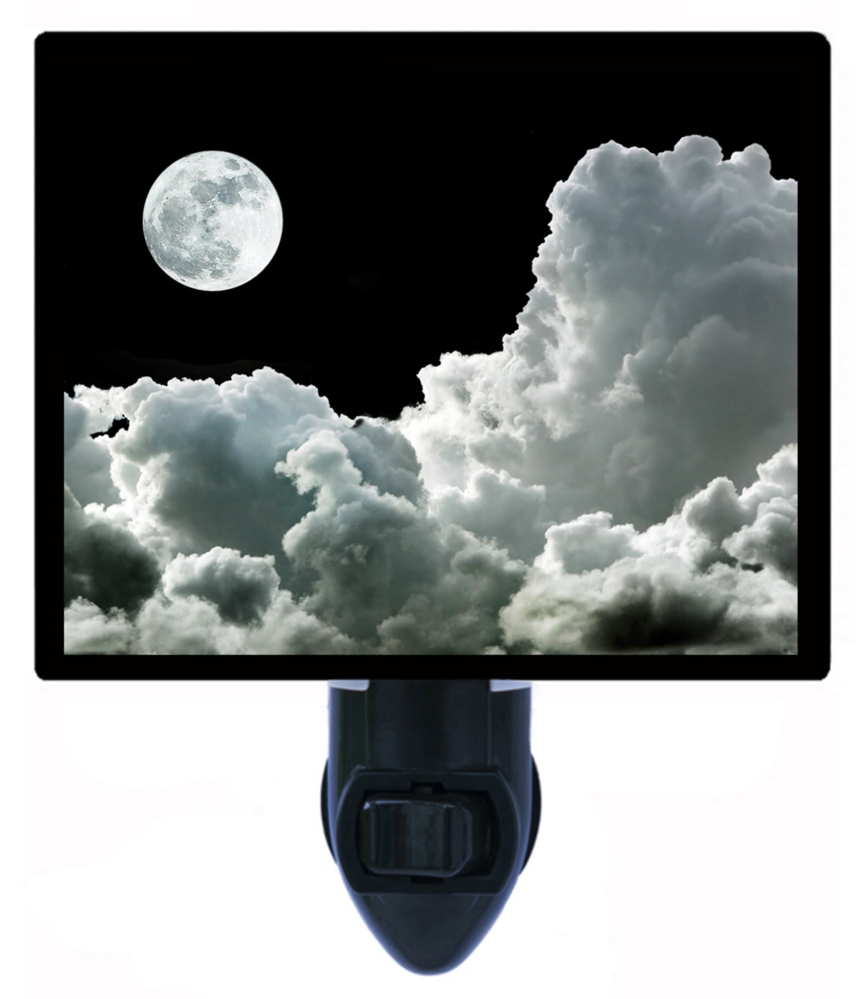 Night Light - Moonlight in Black Clouds. | Moon Theme, Includes Free ...