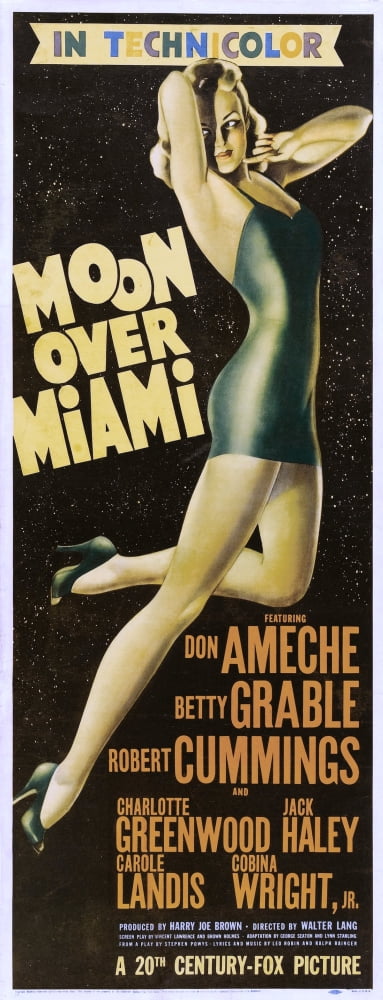 Moon Over Miami Betty Grable On Insert Poster 1941 Tm And Copyright ...