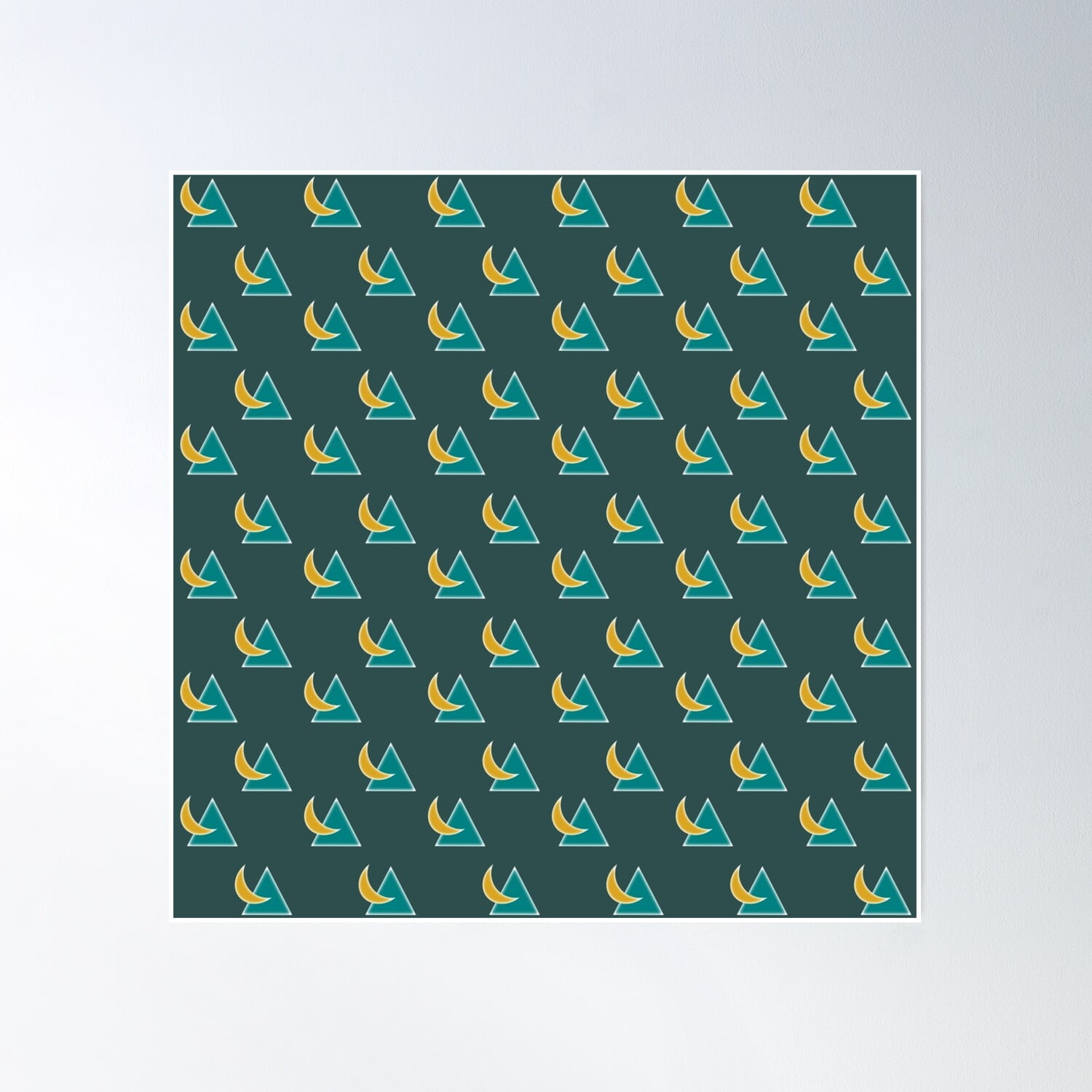 Moon Over Pyramid Poster Wall Art, Modern Wall Decor, 30x30 UNFRAMED ...