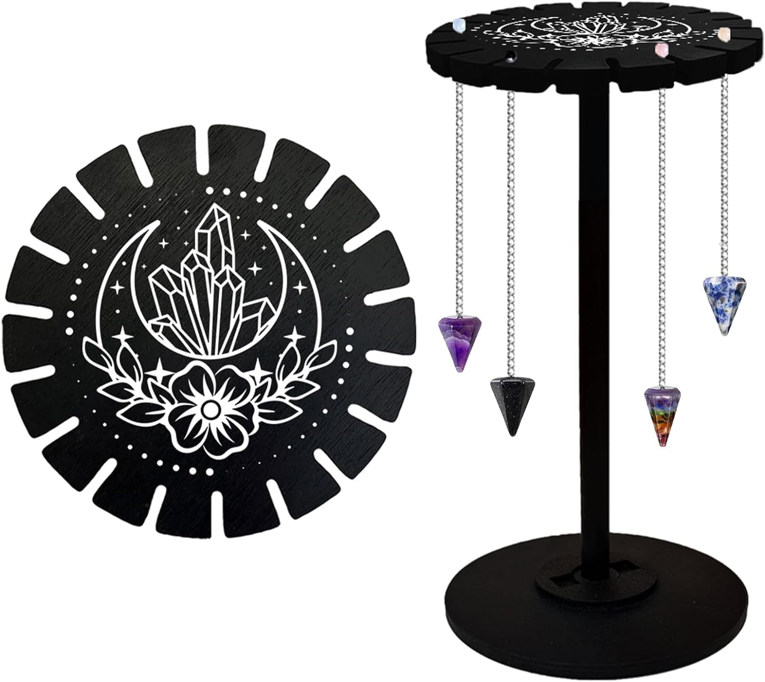 DIY Moon Pendulum Display Stand Crystal Pendulum Stand Crystal Holder ...