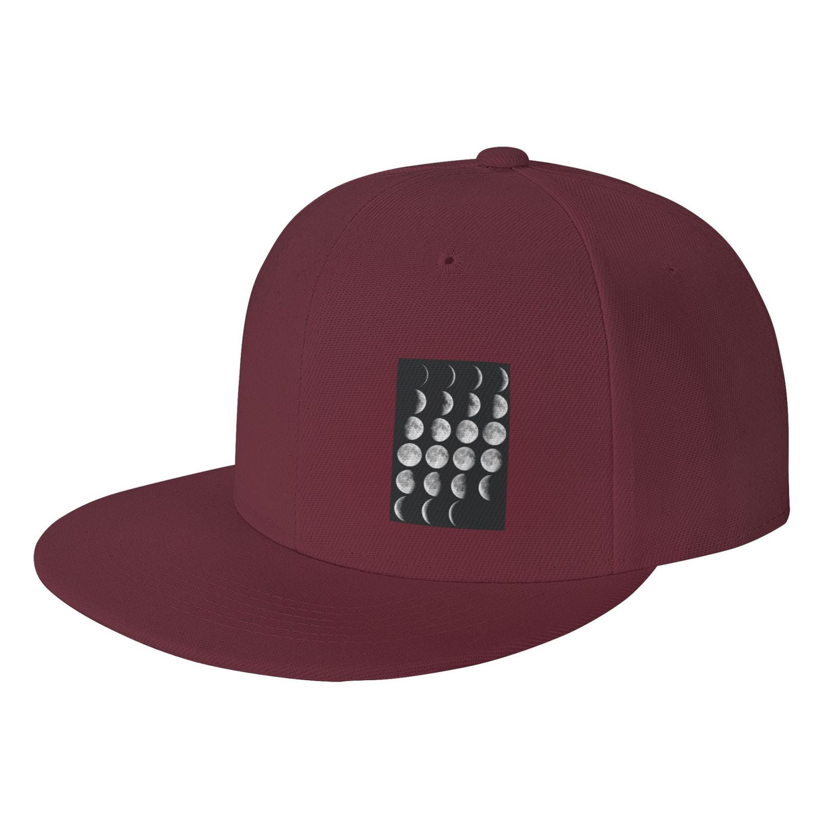 Moon Phase Flat Bill Hats for Men Snapback Skull Skateboard Hats ...