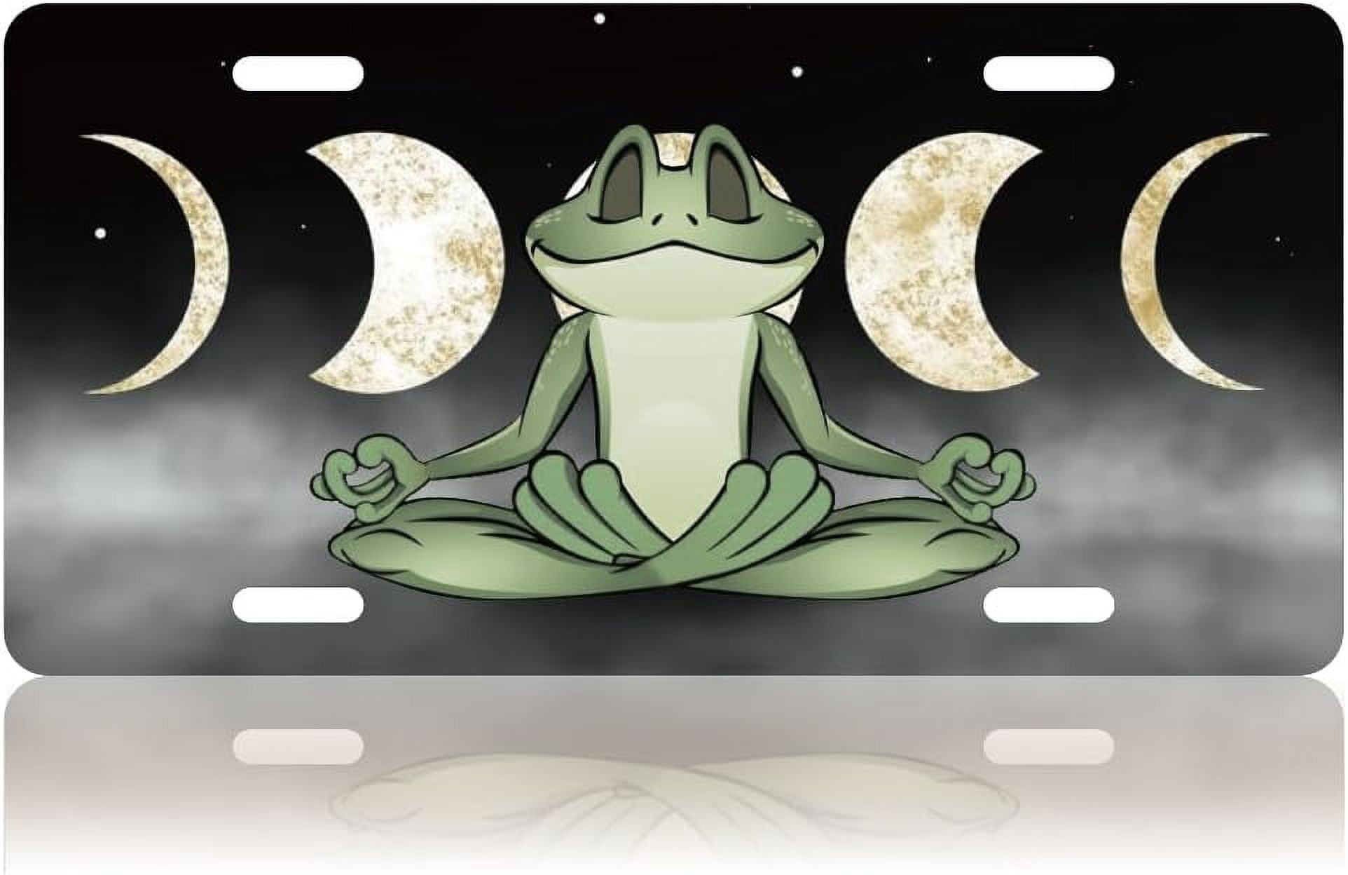 Moon Phase & Frog License Plate Frog Front License Plate Covers ...