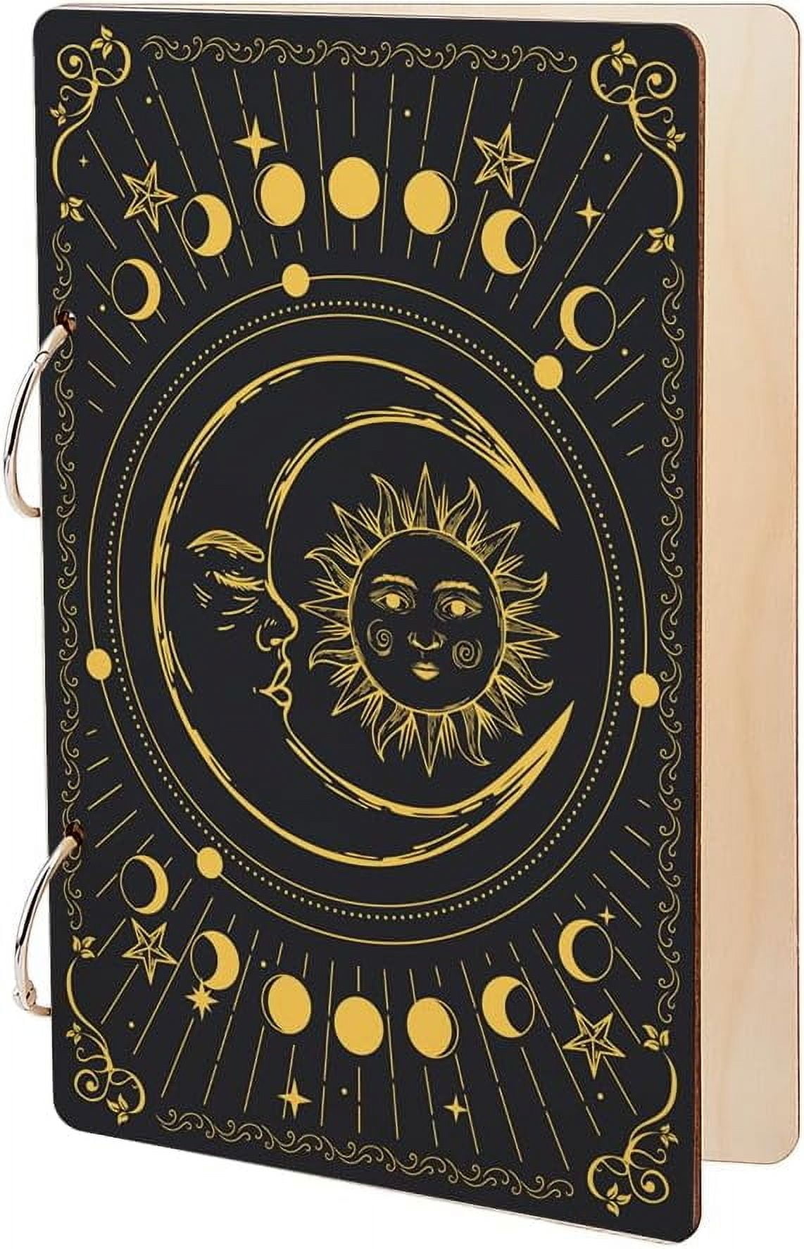 Moon Phase Greeting Card Holder Organizer Wooden Card Keeper Binder ...