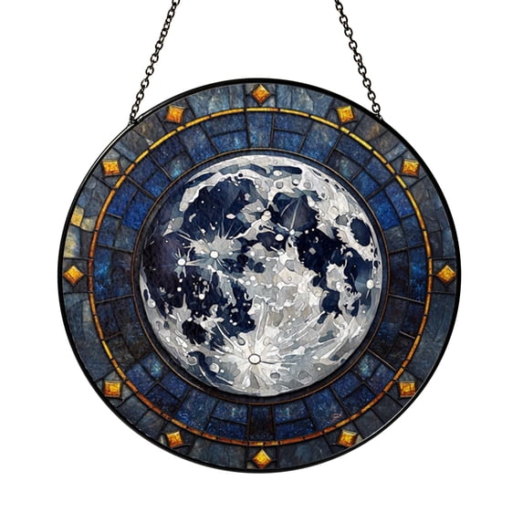 Moon Phase Inspired Stained Glass Style Window Suncatcher - Walmart.com