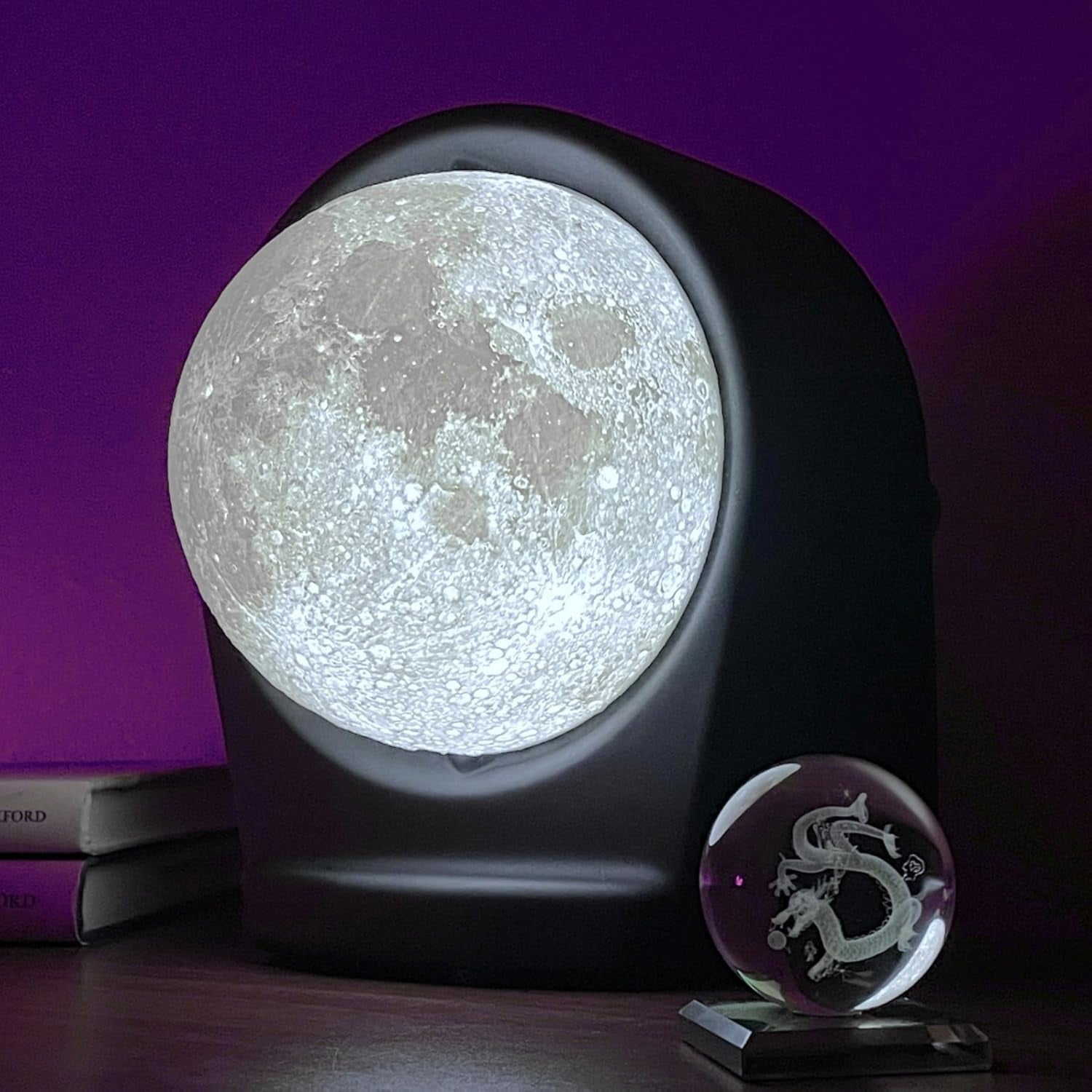 - Moon Phase Lamp, Lunar Cycle Tracker, 3D Printed Moon Clock, White ...