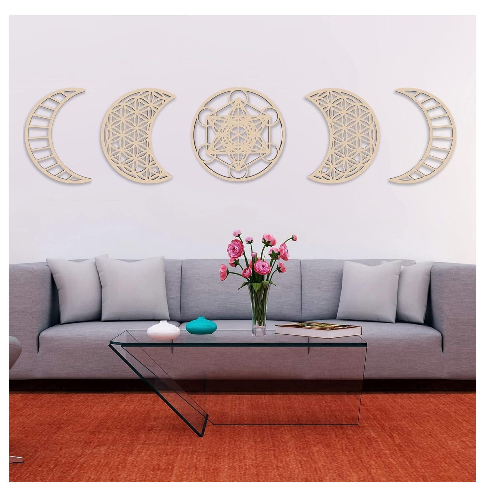 Moon Phase Room Decor – Sacred Geometry Home Decor – Meditation ...