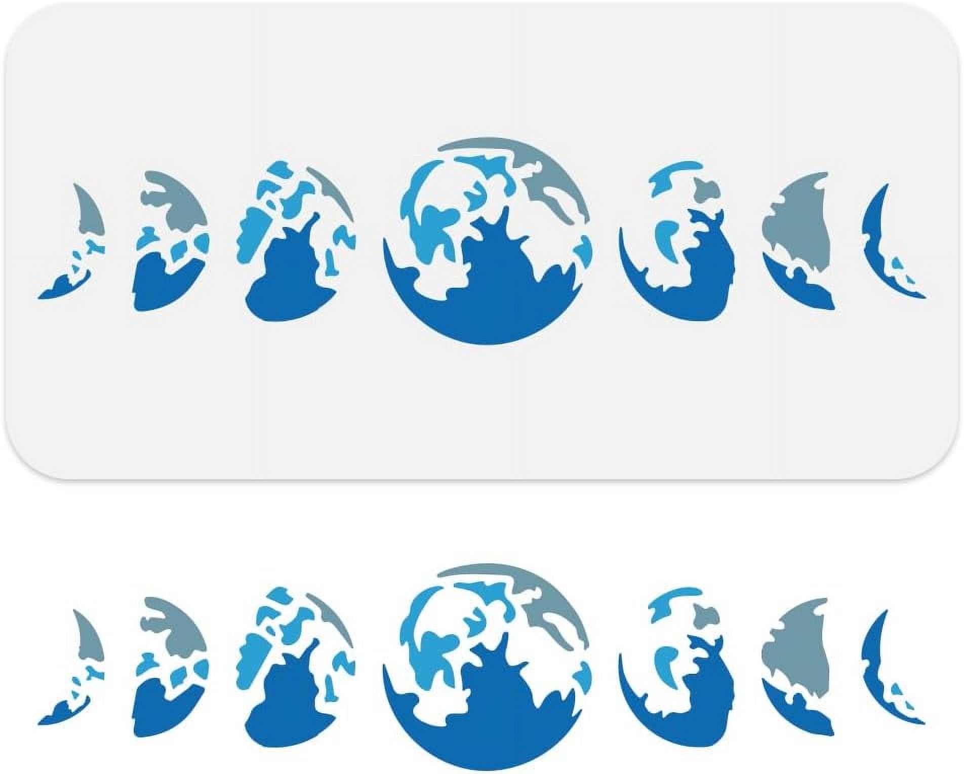 Moon Phase Stencil 11.8x5.9inch Moon Large Stencil 7 Styles Moon ...