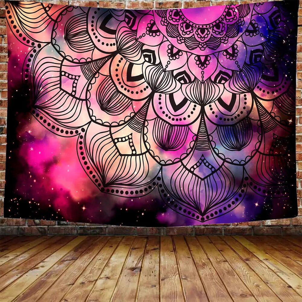 Moon Phase Tapestry Wall Hanging Botanical Celestial Floral Wall ...