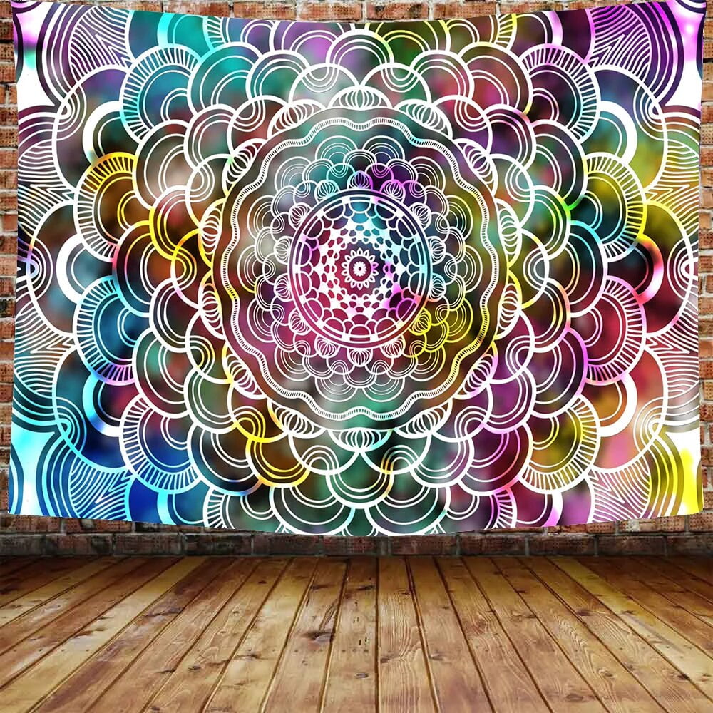 Moon Phase Tapestry Wall Hanging Botanical Celestial Floral Wall ...