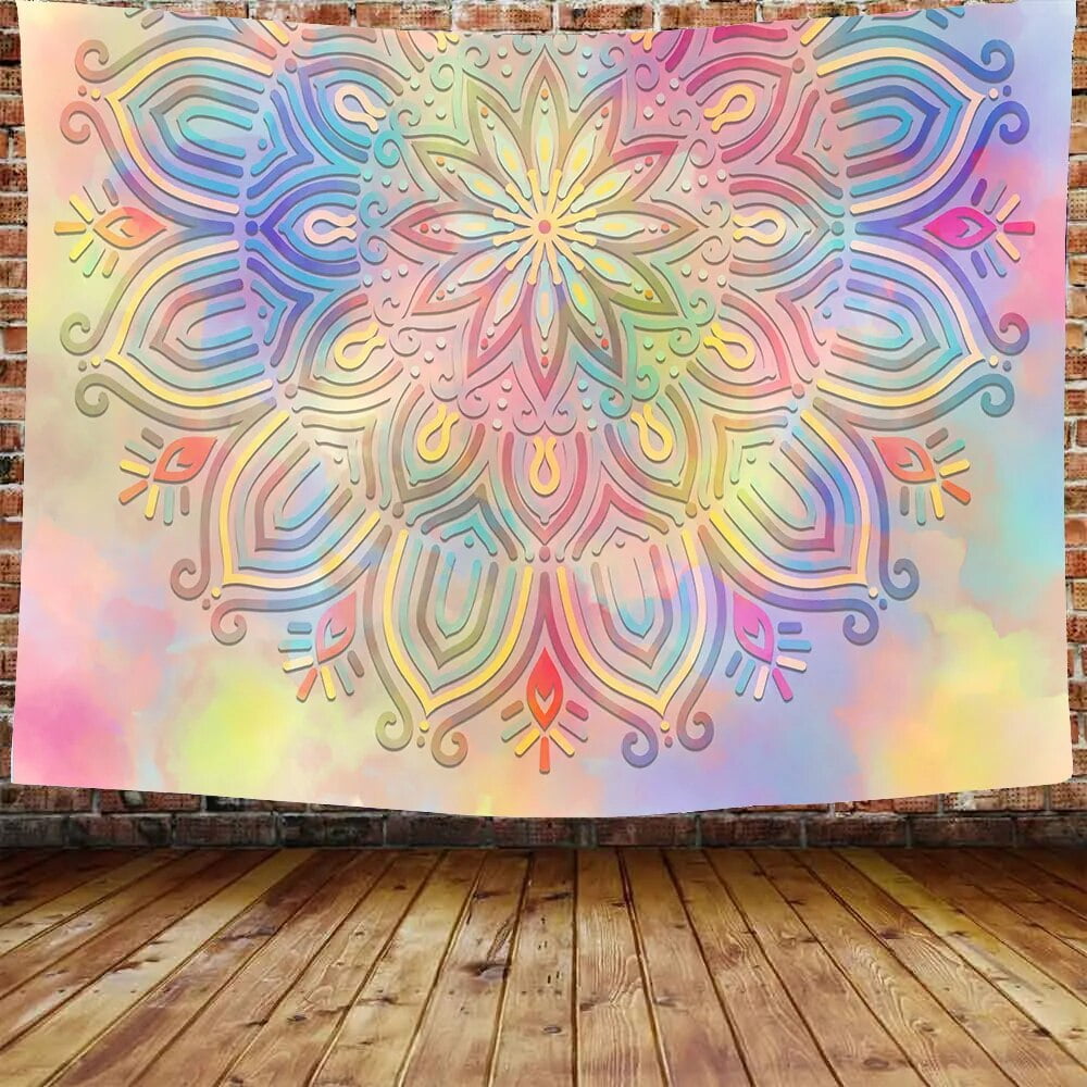 Moon Phase Tapestry Wall Hanging Botanical Celestial Floral Wall ...