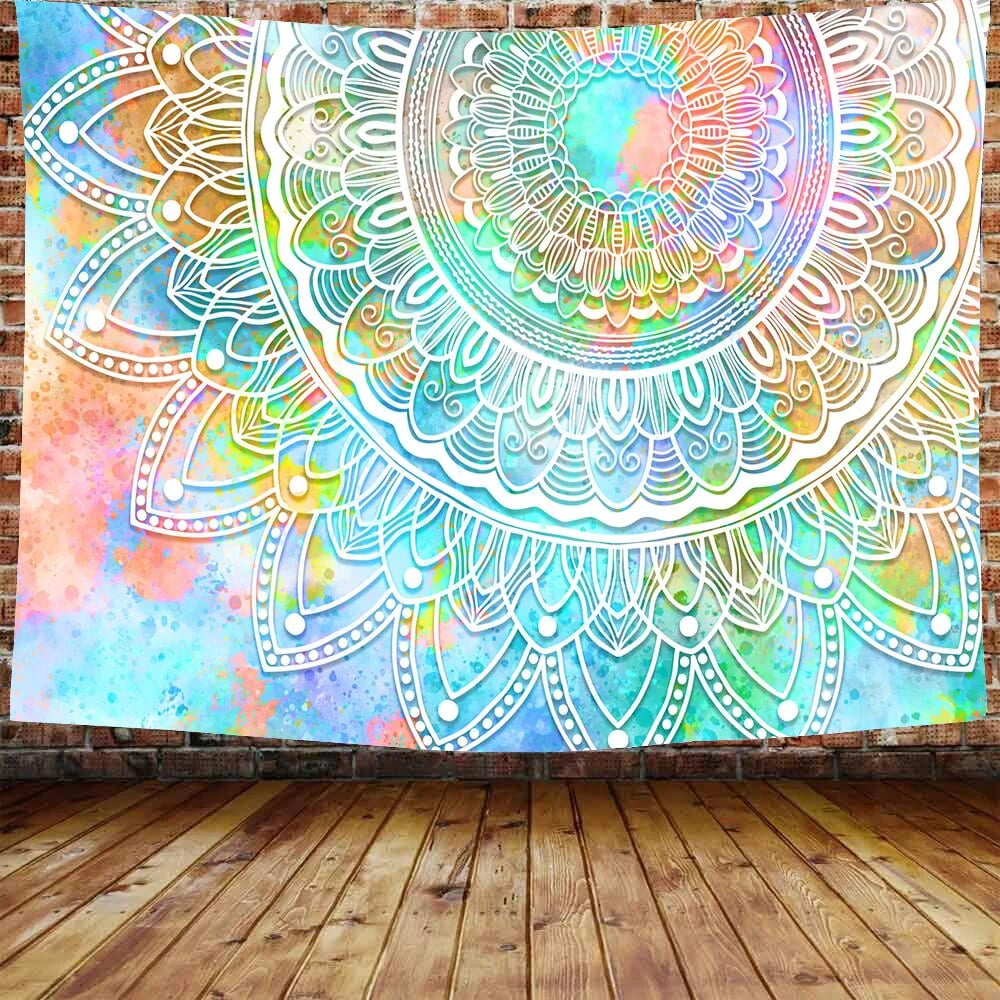 Moon Phase Tapestry Wall Hanging Botanical Celestial Floral Wall ...