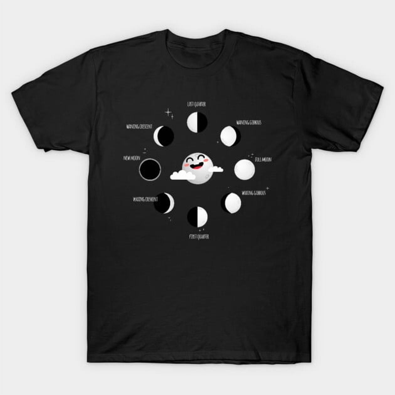 Moon Phases Astronomy Science Lunar Calendar Funny Retro Celestial Art ...