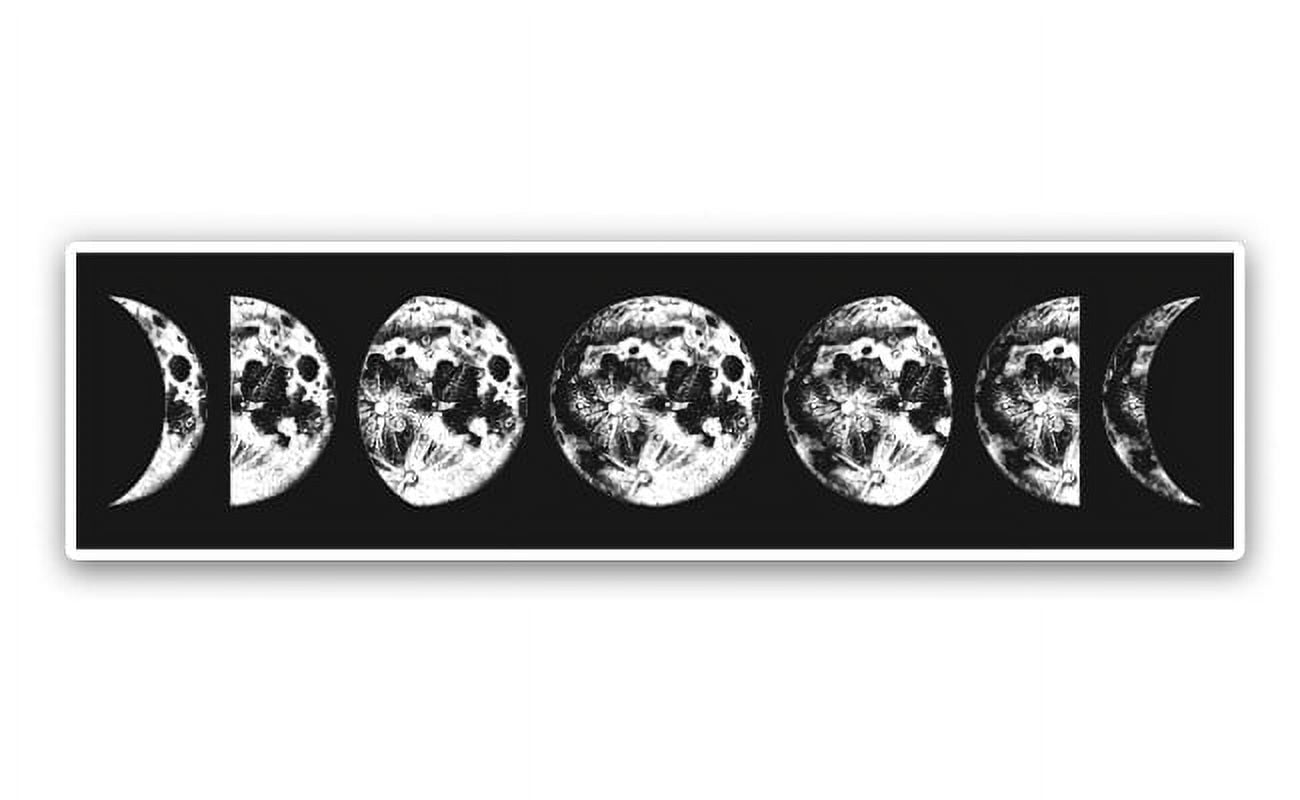 Moon Phases Black Strip - 3" Vinyl Sticker - For Car Laptop Water ...