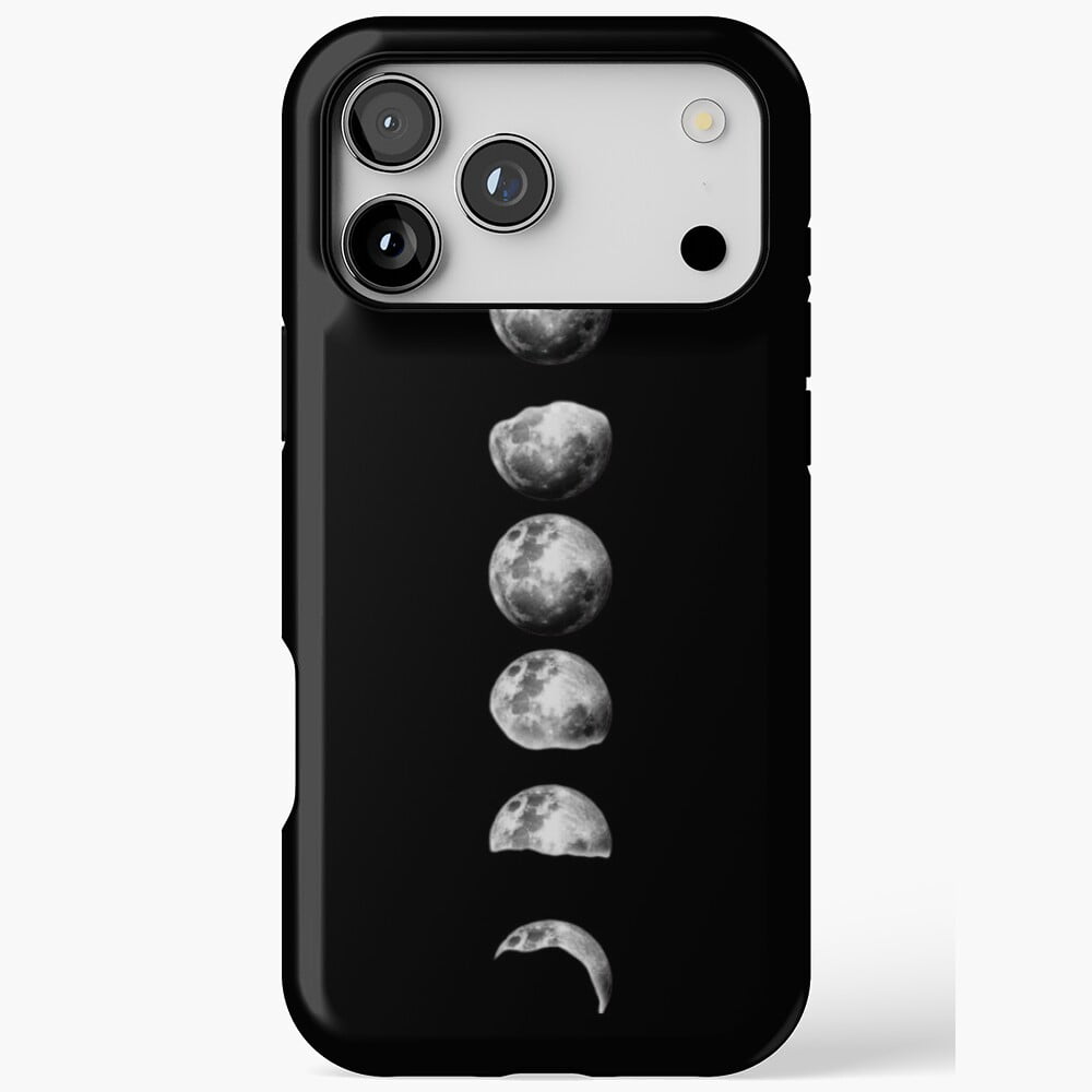 Moon Phases Grey Cosmic Space Graphic Phone Case for iPhone 11 through ...