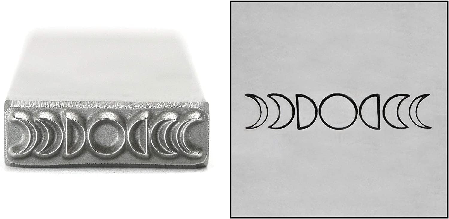 Moon Phases Metal Stamp, 17mm Lunar Cycle Punch Stamping Tool for Hand ...