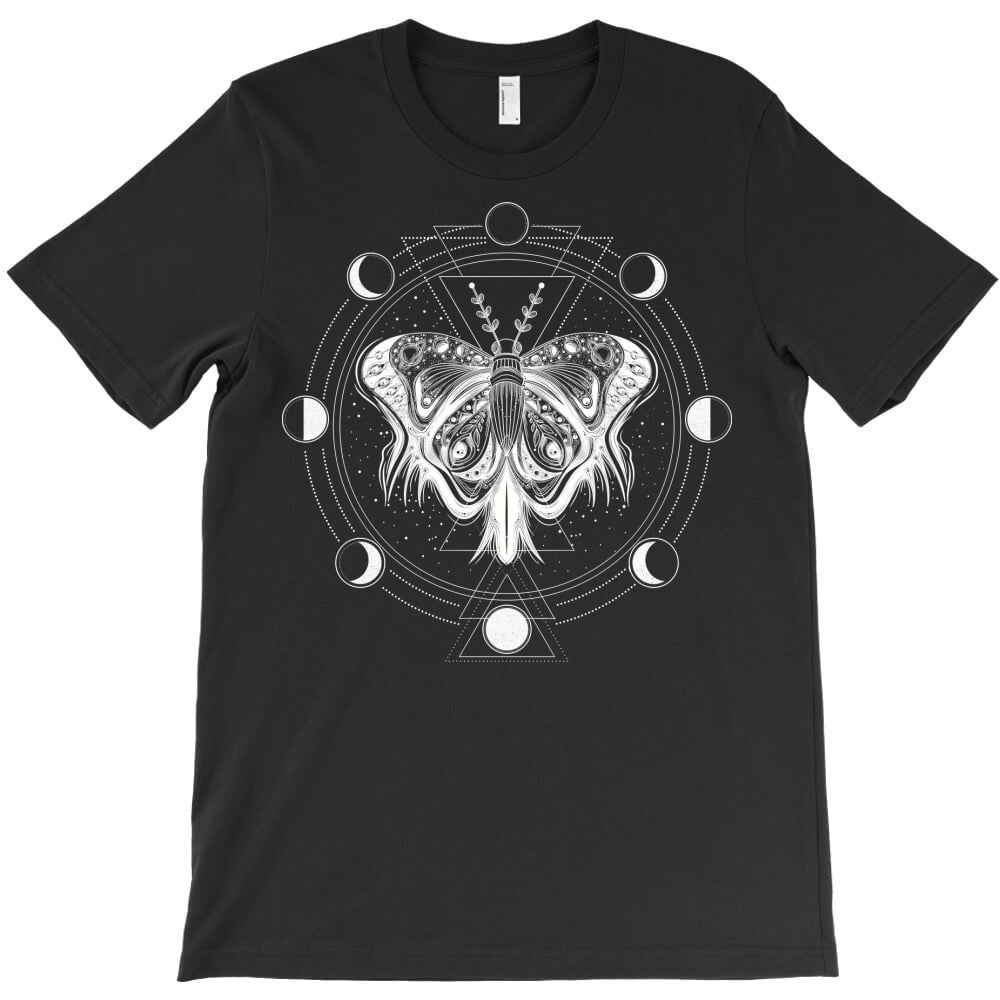 Moon Phases Moth Hoodie Blackcraft Clothing Gift Themed Funny and Cute ...