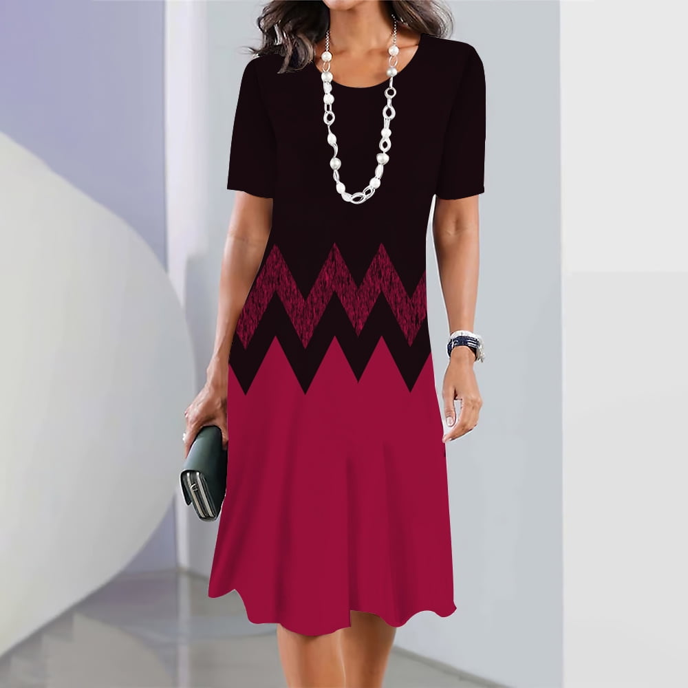 Moon Phases / Repeat Pattern Flare Dress Square Neck Dress Elegant ...