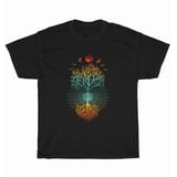 Moon Phases Tree Life Spiritual Retro Cosmic Calm Nature Art Unisex T ...