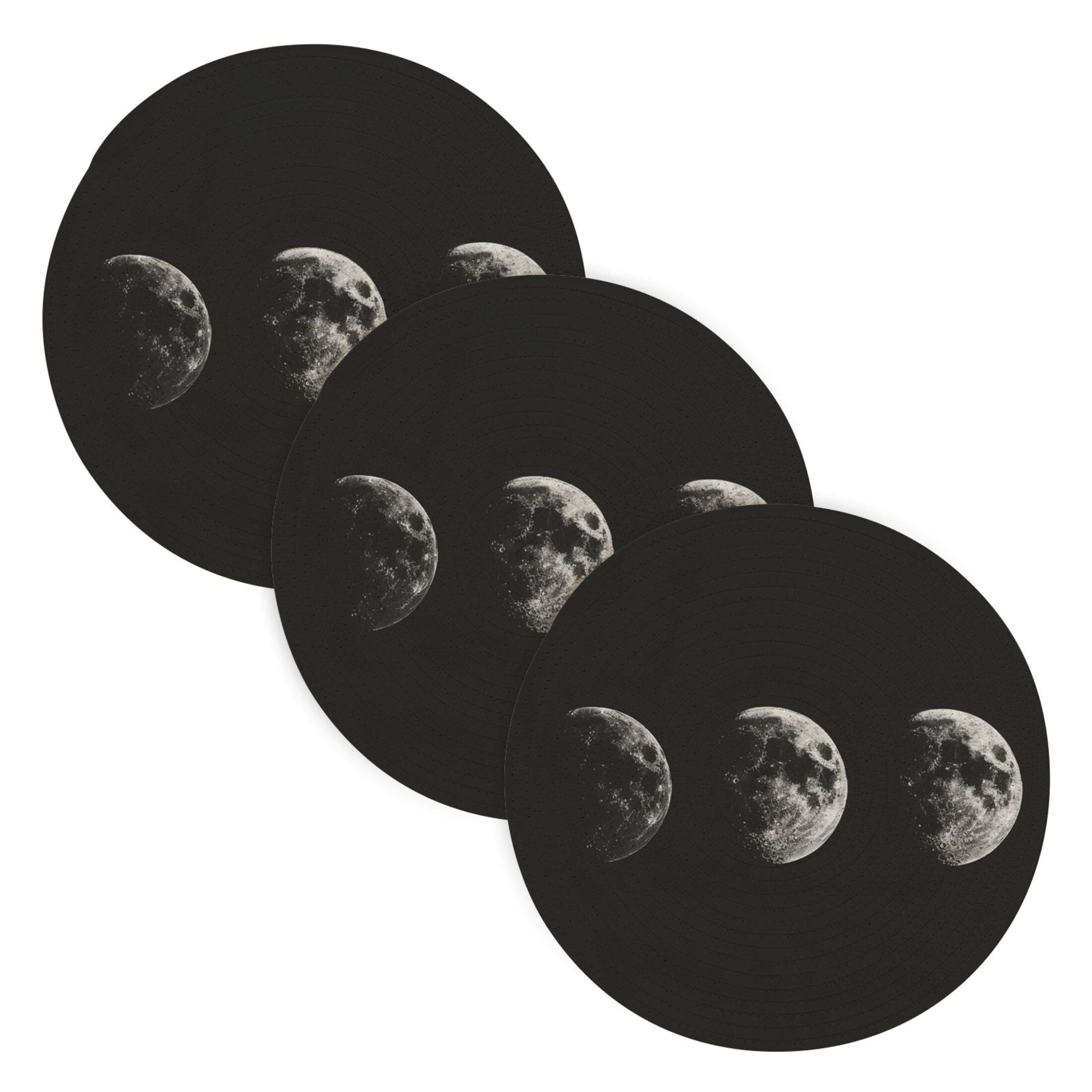 Moon Phases Trivets for Hot Pots Polyester Pans Place Mats Circular ...