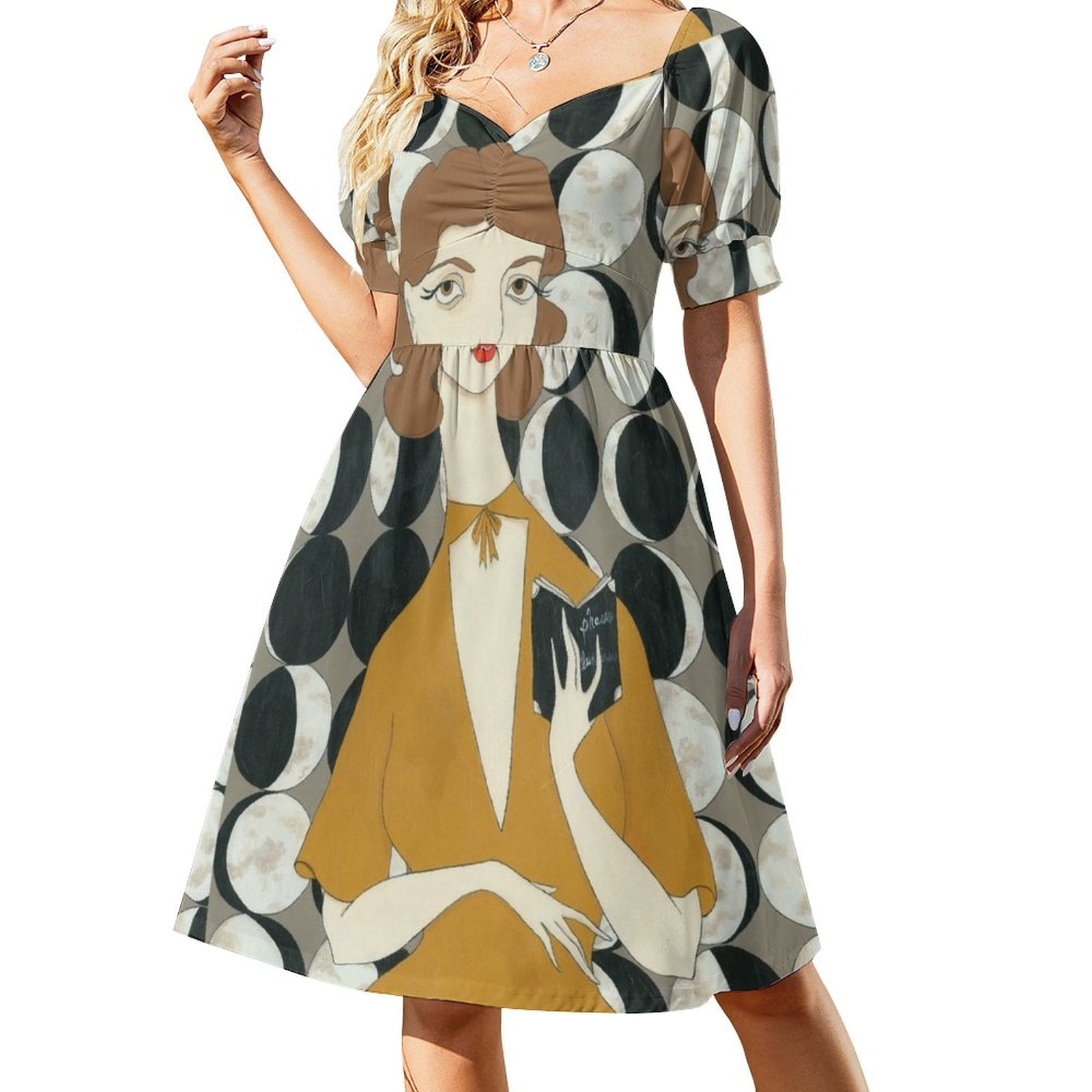Moon Phases Woman Sleeveless Dress women dresses Beachwear - Walmart.com