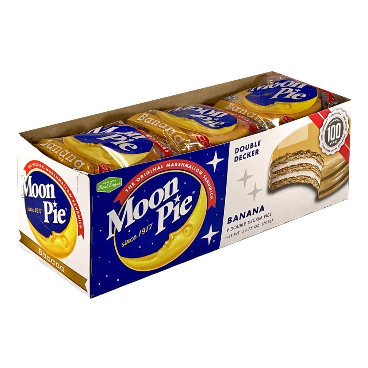 Moon Pie Double Decker Banana 2.75 oz ( 9 in a Pack ) - Walmart.com
