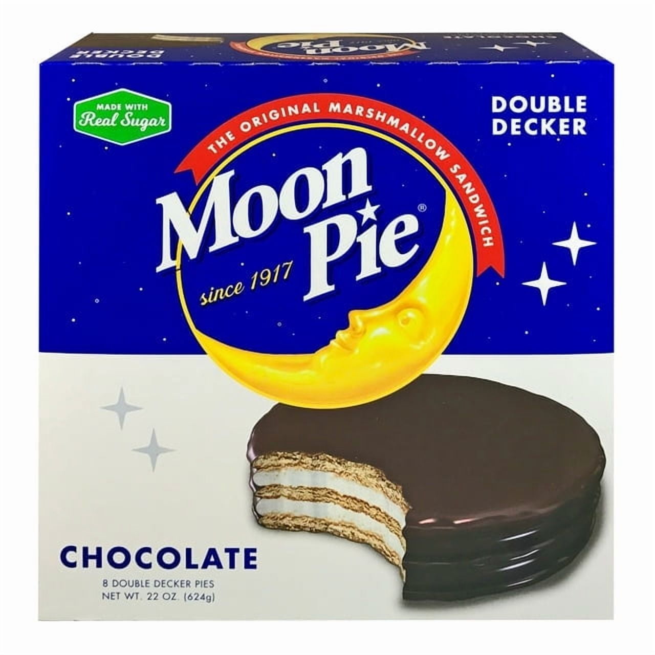 Moon Pie Double Decker Chocolate Marshmallow Sandwich 2.75 Oz 8 Count ...
