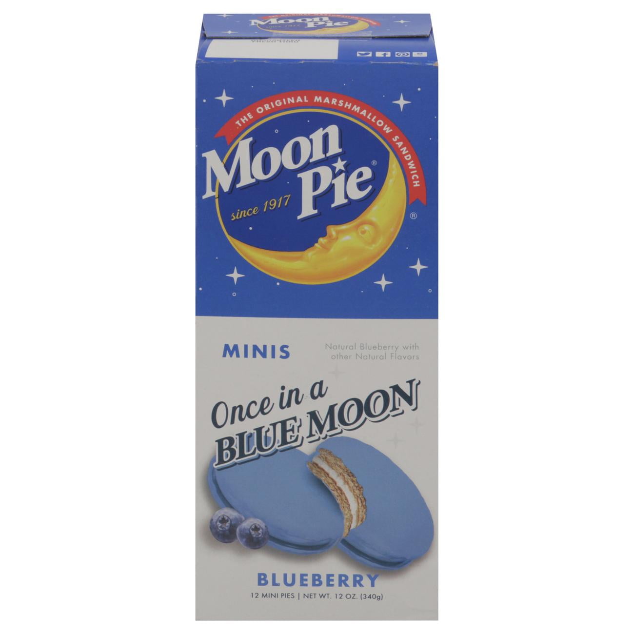 Moon Pie Mini Blueberry, 12 ct pack of 1 - Walmart.com