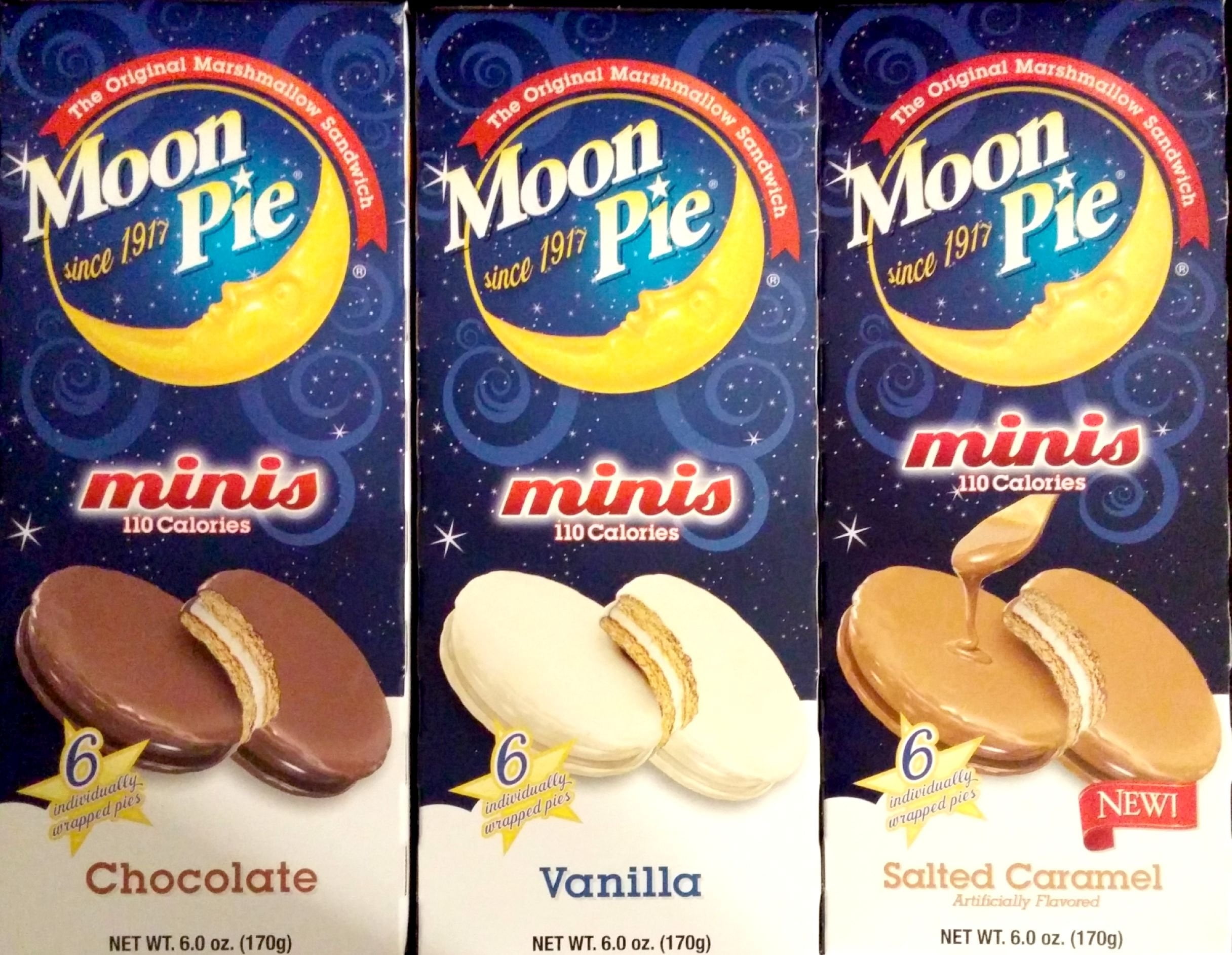 Moon Pie Minis 3 Pack Variety - (1 Chocolate - 1 Vanilla - 1 Salted ...