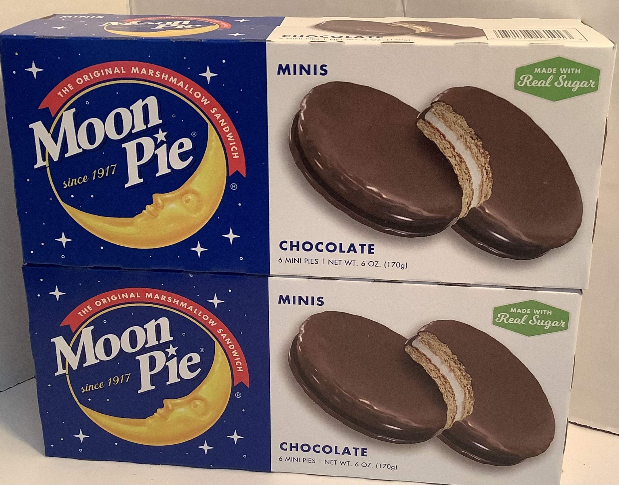 Moon Pie Minis Chocolate YPF5 Marshmallow Sandwich 110 Calories - 2 ...