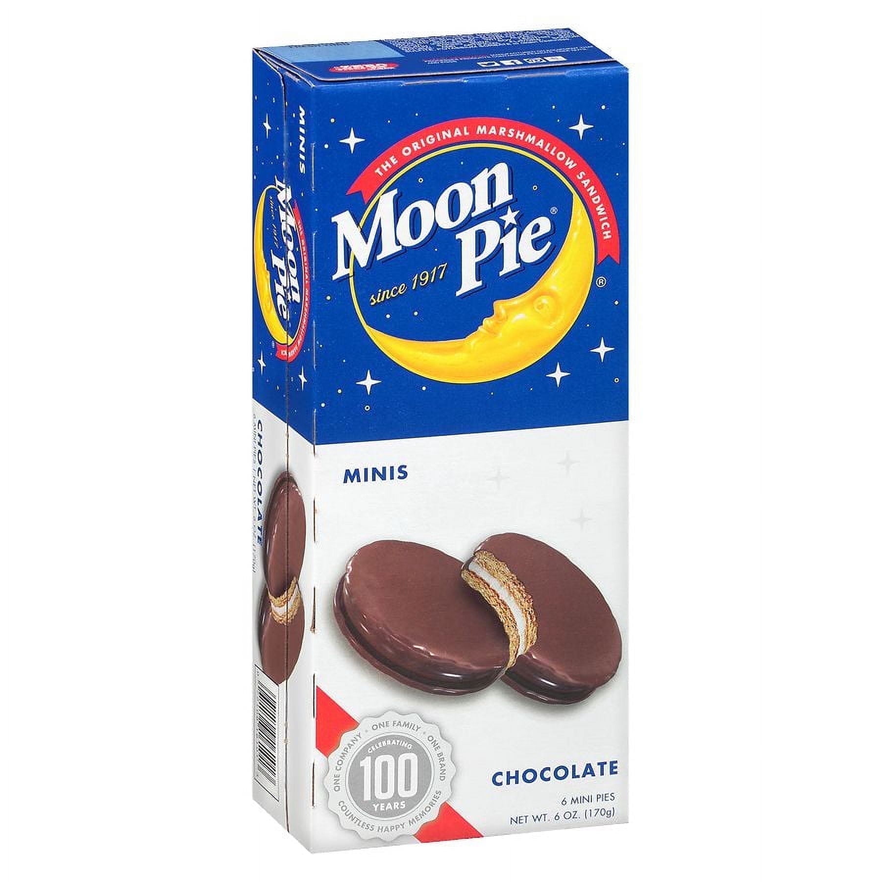 Moon Pie Snack Cakes Chocolate 1.0 oz x 6 pack Pack of 2 - Walmart.com