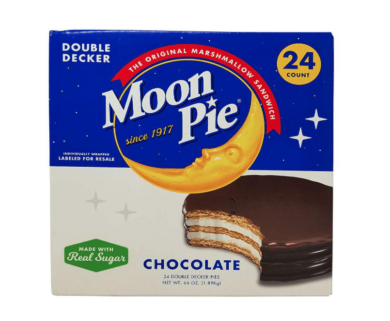 Moon Pie The Original Marshmallow Sandwich Chocolate 24 Count 66 OZ ...
