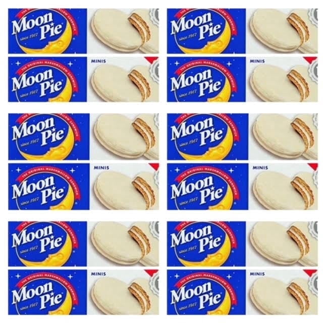 Moon Pies Mini Case lot 12 Boxes x 6 individual Moon Pies (Vanilla ...