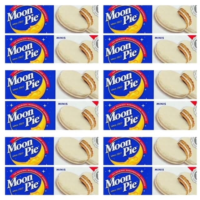 Moon Pies Mini Case lot 12 Boxes x 6 individual Moon Pies (Vanilla ...