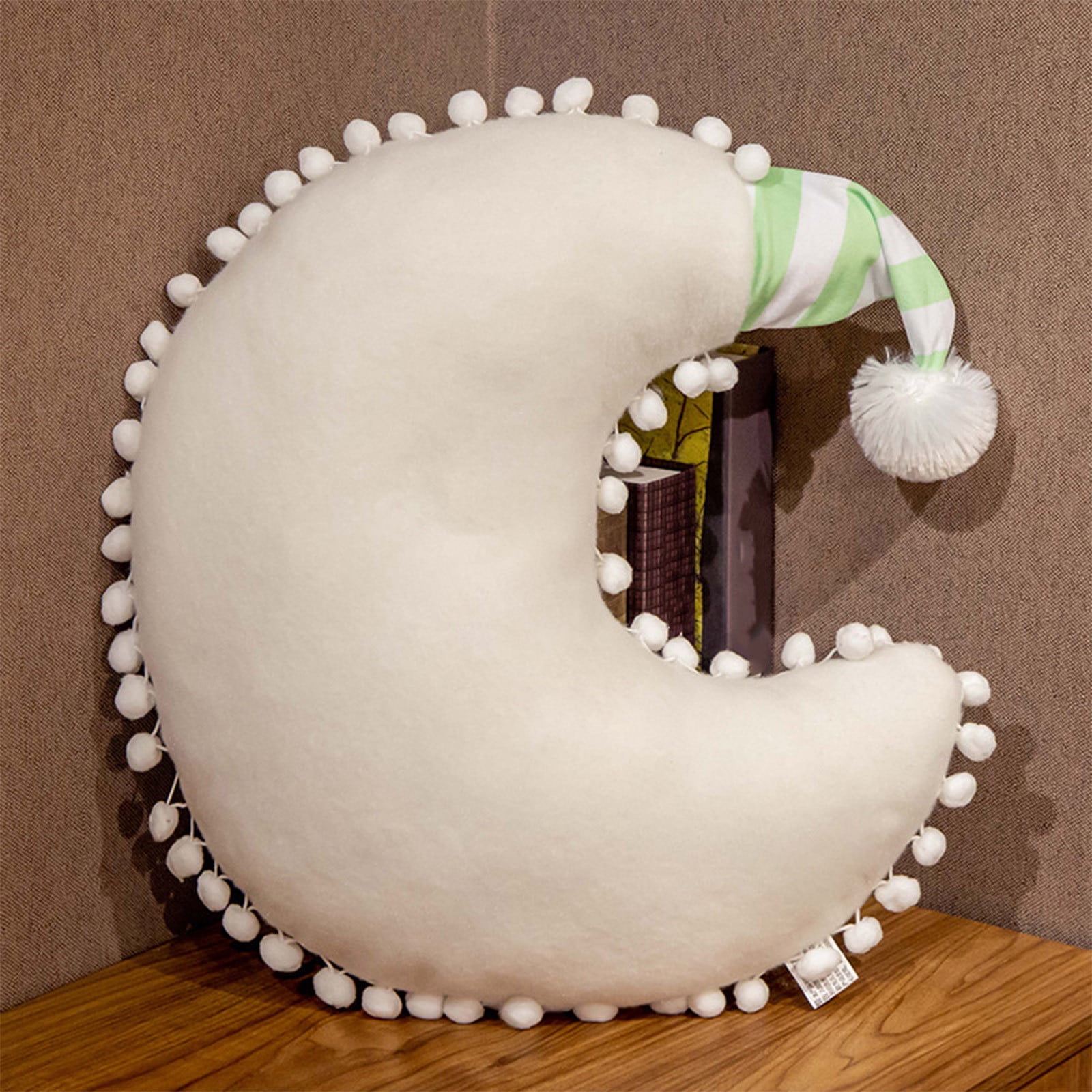 Moon Pillow,Moon Shaped Pillow for Couch Bed Sofa,Cute Half Moon ...