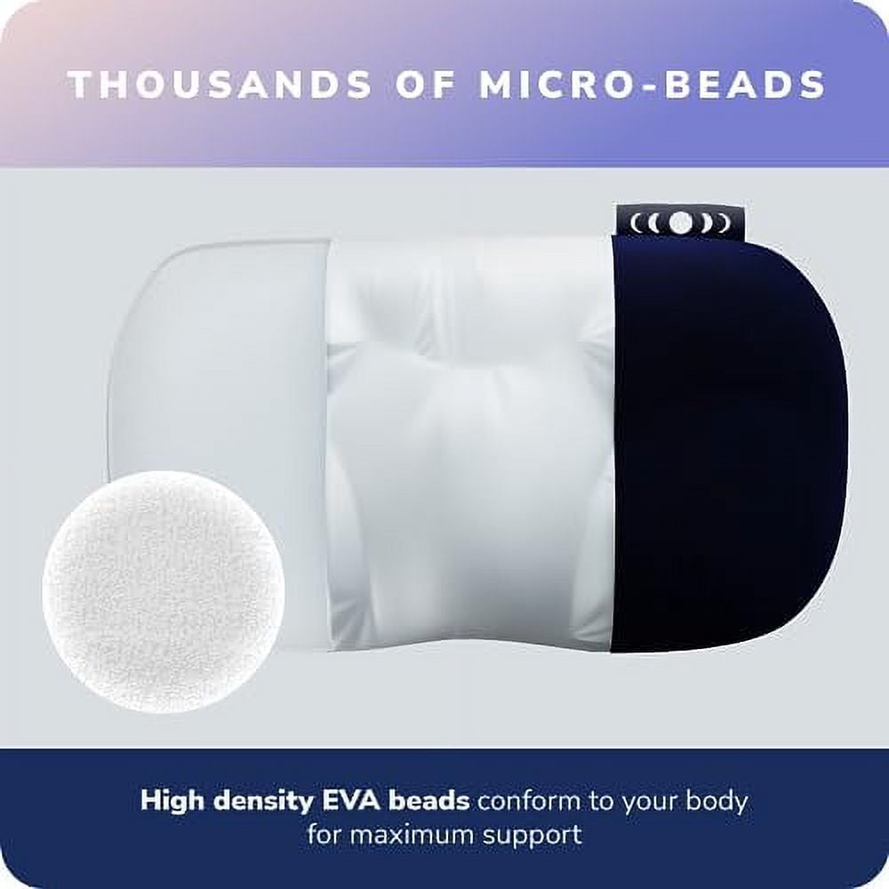 Moon Pod Pillow for Back, Stomach, & Side Sleepers, 4D Pillow (Moon Indigo) - Ergonomic Bed ...